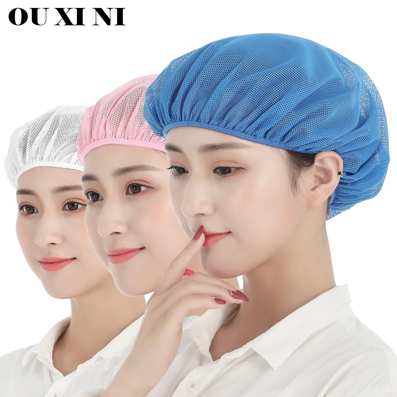Multicolor-Elastic-Mesh-Caps-for-Food-Workshop-Hygiene-Cap-to-Prevent ...