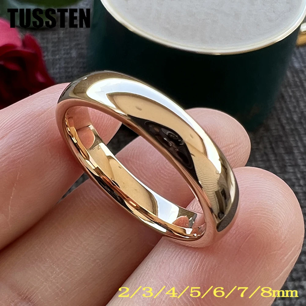 TUSSTEN-2-10MM-Rose-Gold-Plated-Tungsten-Carbide-Finger-Ring-for-Men ...