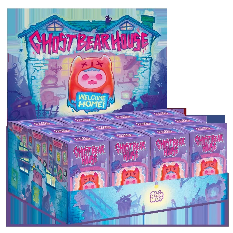 Finding Unicorn ShinWoo Ghost Bear House Series Blind Box, caja sorpresa, figura de acción ...