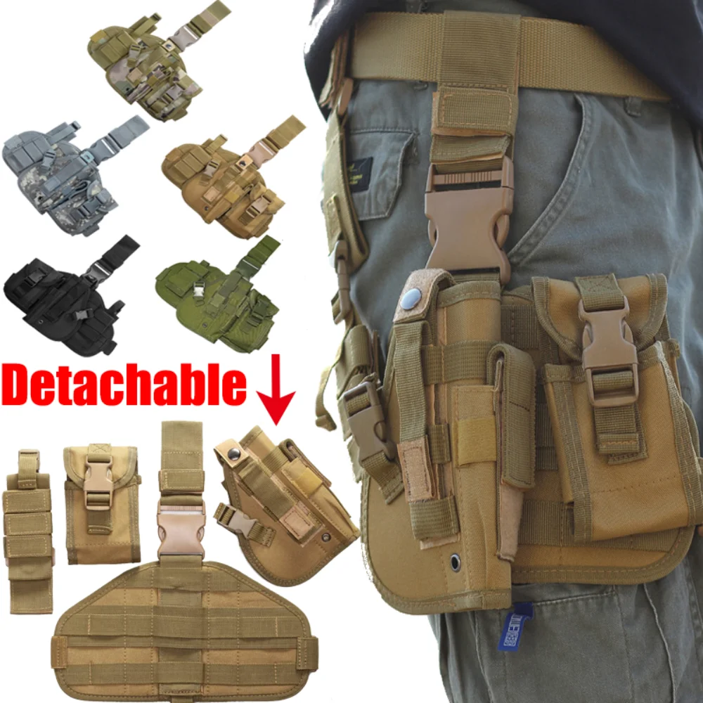 CS-Tactical-Gun-Holster-Right-Handed-Tactical-Thigh-Pistol-Bag-Pouch ...