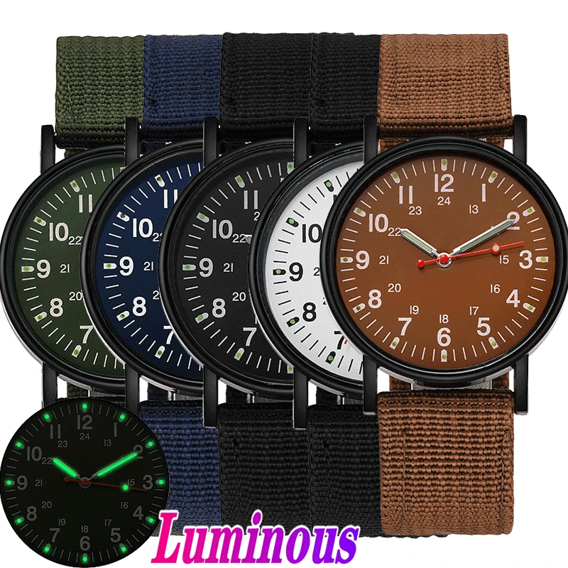 Fashion-Mens-Watches-Luminous-Hands-Clock-Luxury-Military-Sports-Nylon ...