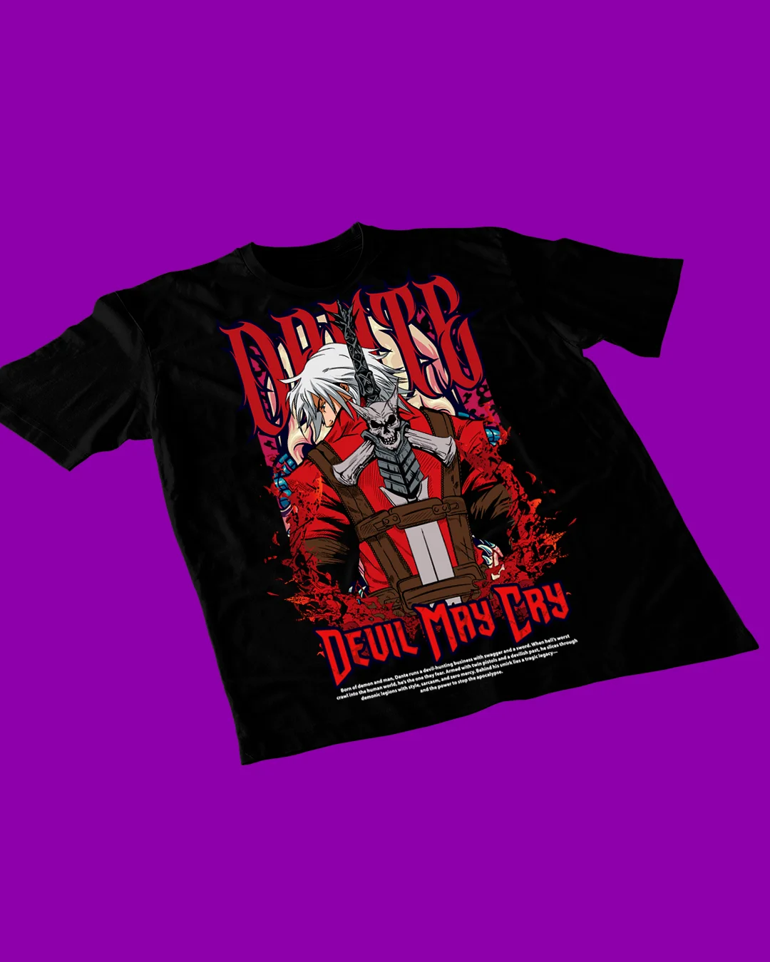 Devil May Cry T-shirt Men Women Dante Printed Oversized Y2k Short ...
