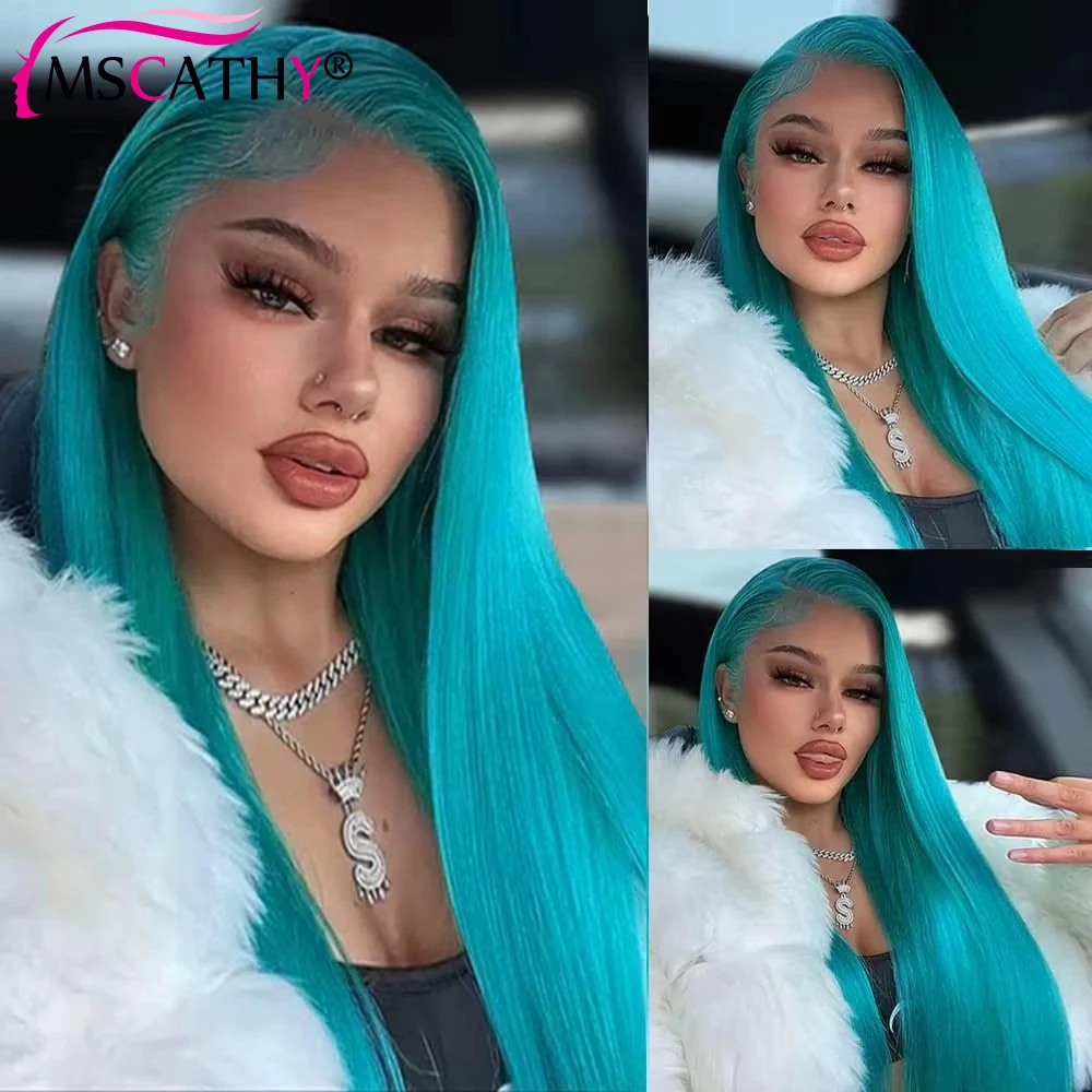 Brazilian-Real-Hair-Straight-Light-Blue-Human-Hair-Wigs-13-4 ...