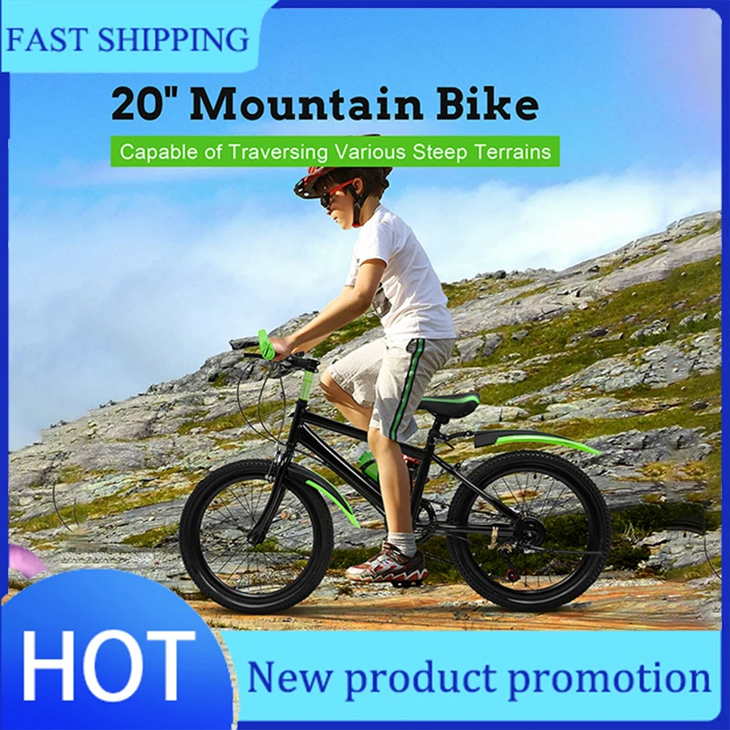 Child-7-Speed-Bicycle-20-High-Carbon-Steel-Kids-Bike-w-Double-Disc ...