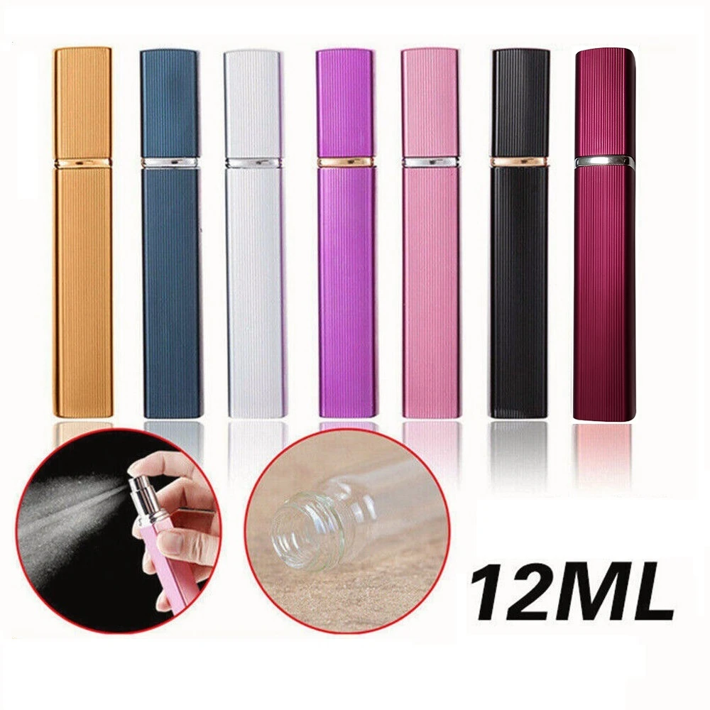 12ml Spray Parfum Bottle 1pcs Metal Case Glass Tank Perfume Bottle ...