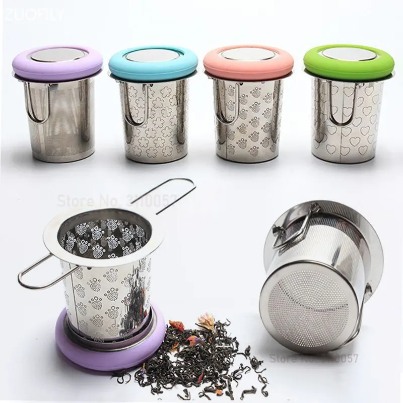 Foldable Handle Tea Infuser Stainless Steel Coffee Filtering Spice ...