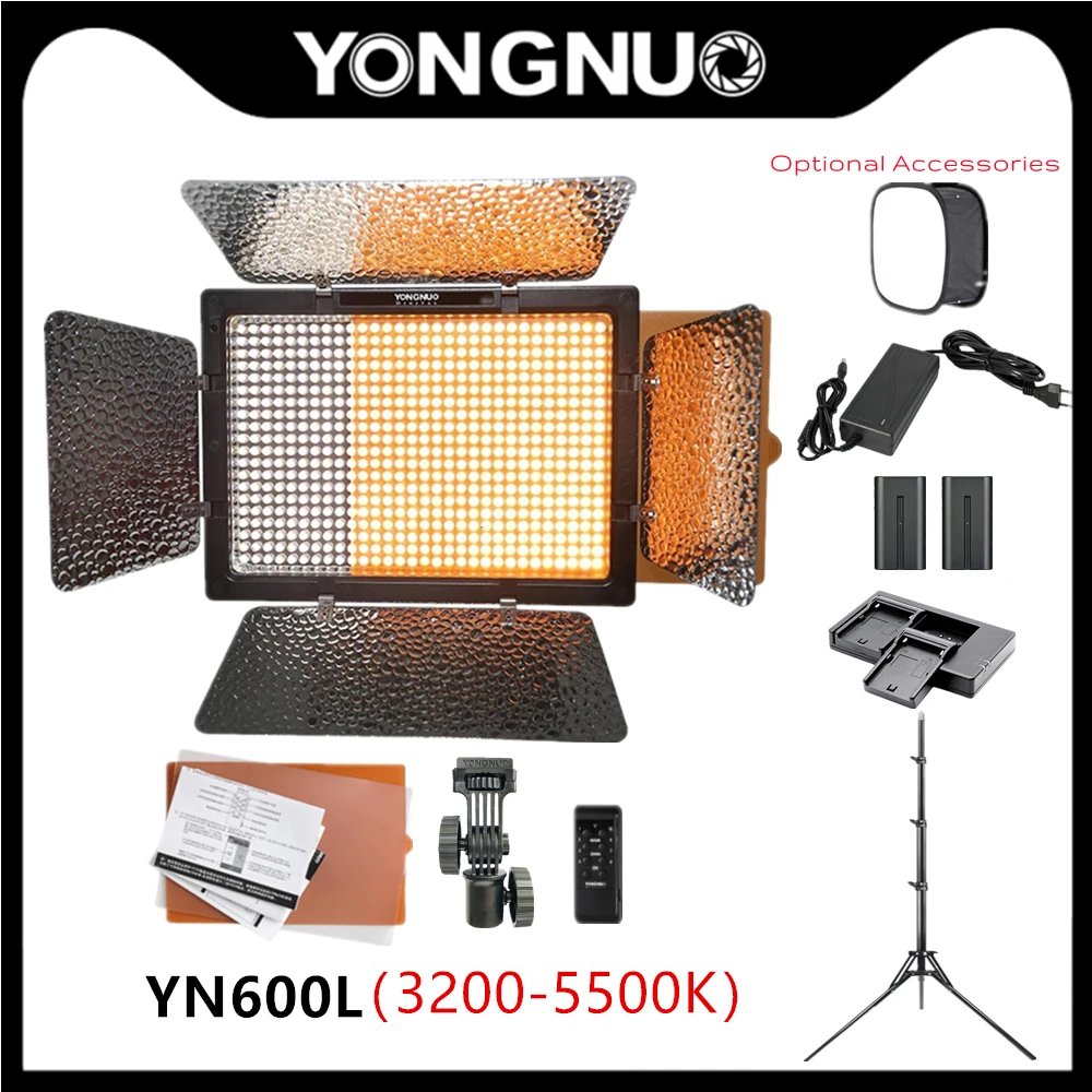 Yongnuo-YN600L-LED-Video-Light-3200K-5500K-Photography-Lamp-Optional ...