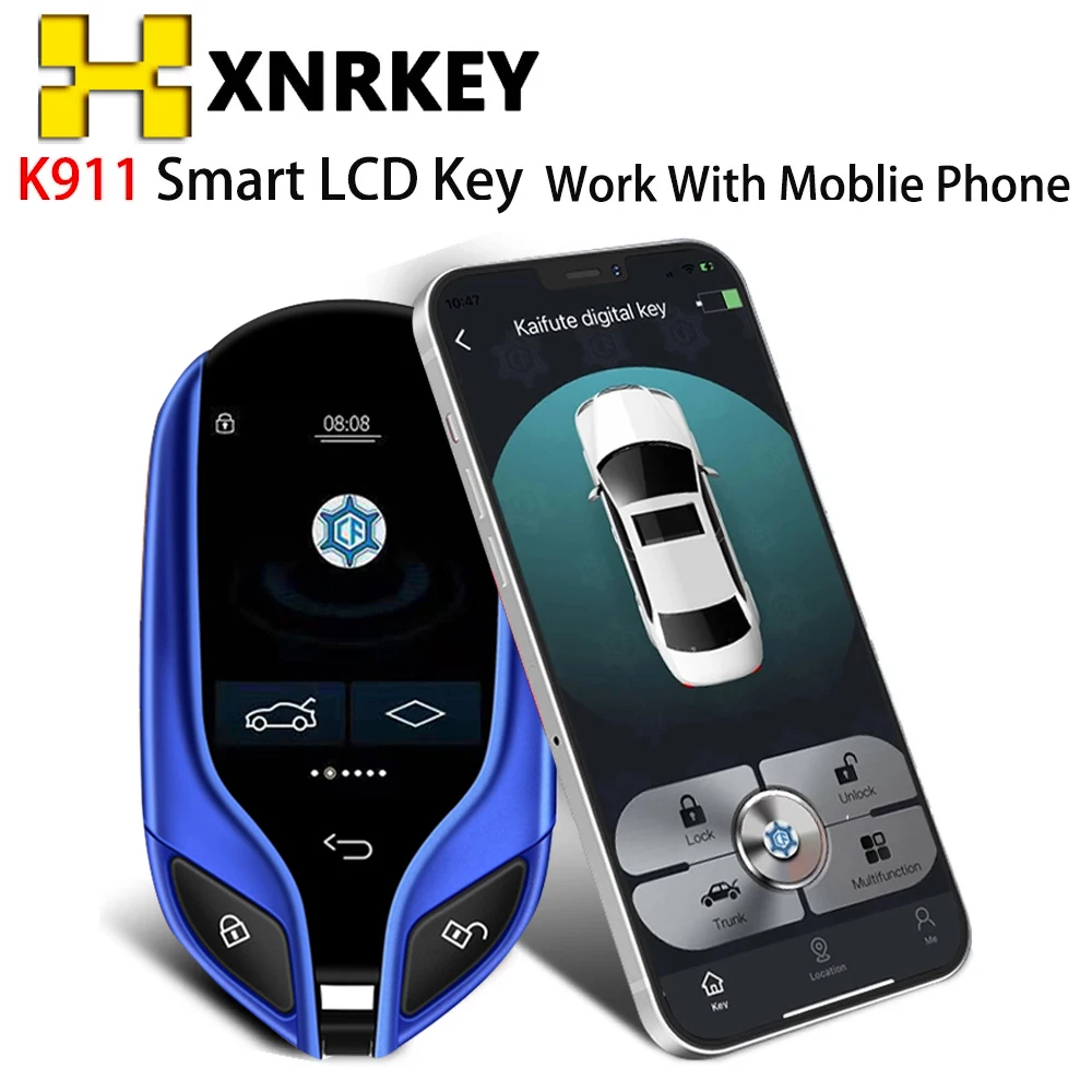 XNRKEY-K911-LCD-Key-PKE-Keyless-Entry-Work-With-Moblie-Phone-Modified ...