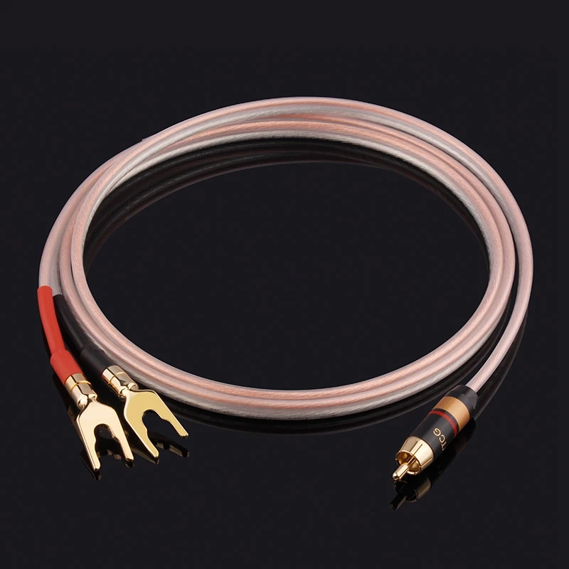 OFC-Audio-Speaker-Cable-RCA-Lotus-Head-to-Dual-Banana-Spade-Y-Plug-2-0 ...