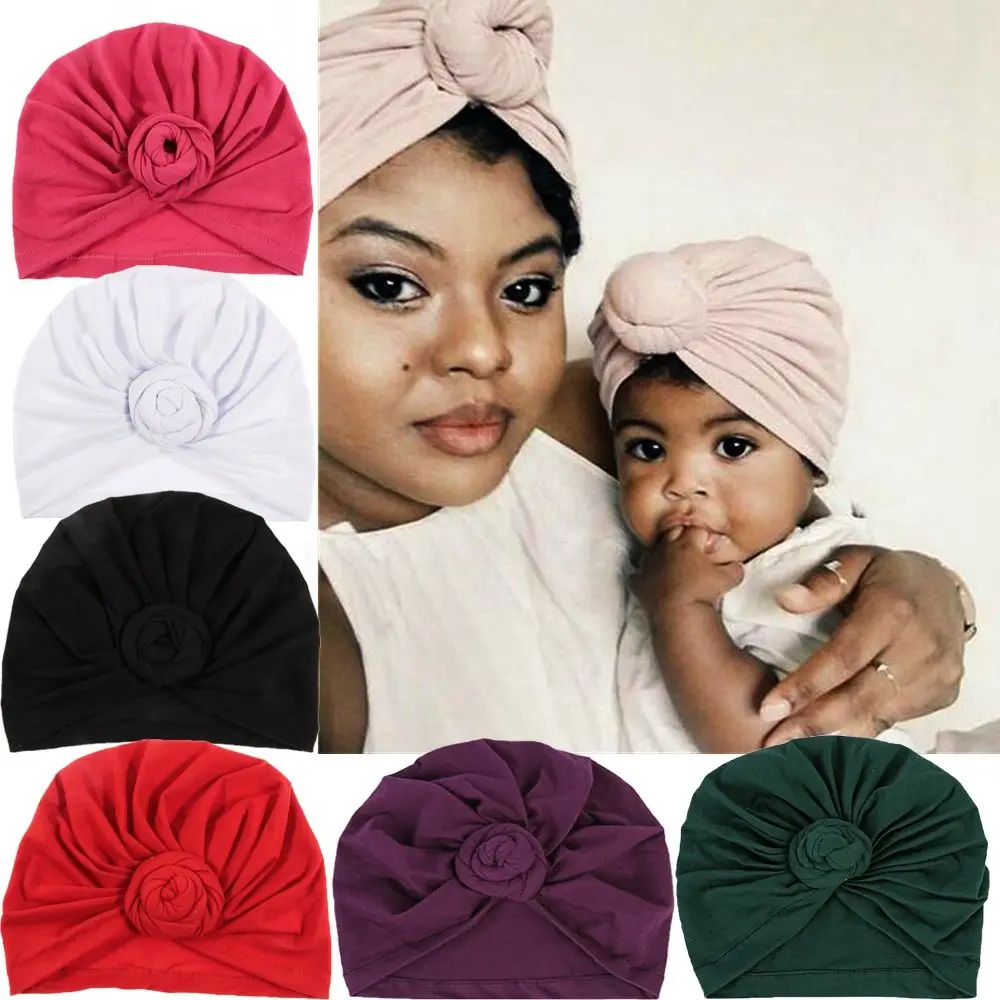 Cotton-Pre-Tied-Bonnet-10-Colors-Chemotherapy-Cap-Turban-Caps-Cotton ...