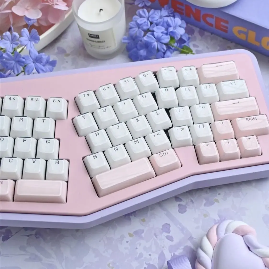 135-Keys-Translucent-Keycaps-Mechanical-Keyboard-Cap-for-Alice-Pink ...