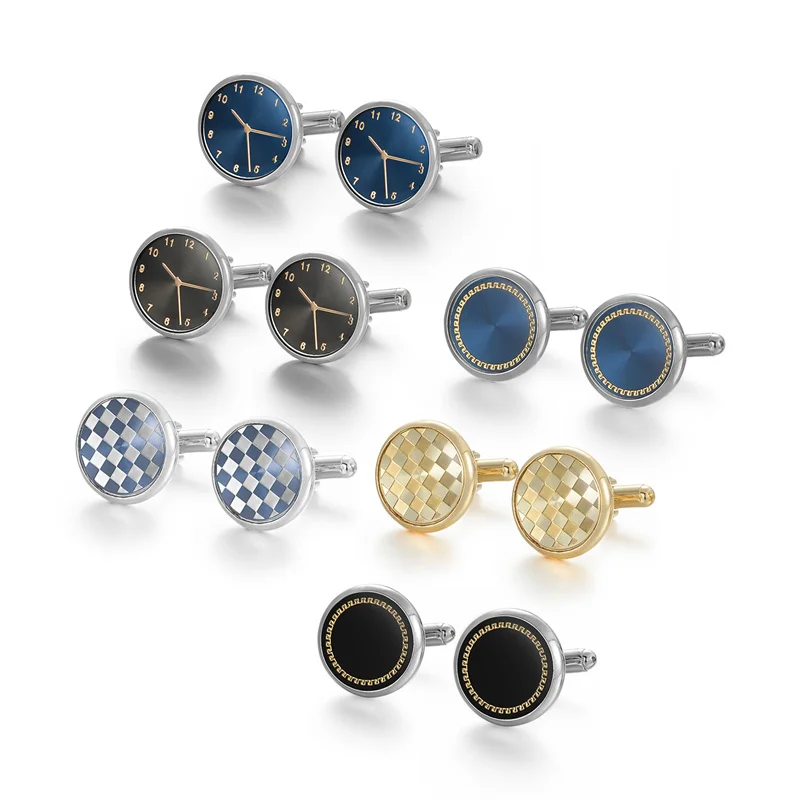 6-Pairs-Set-CuffLinks-For-Mens-Tie-Clips-Cufflinks-Wedding-Souvenirs ...