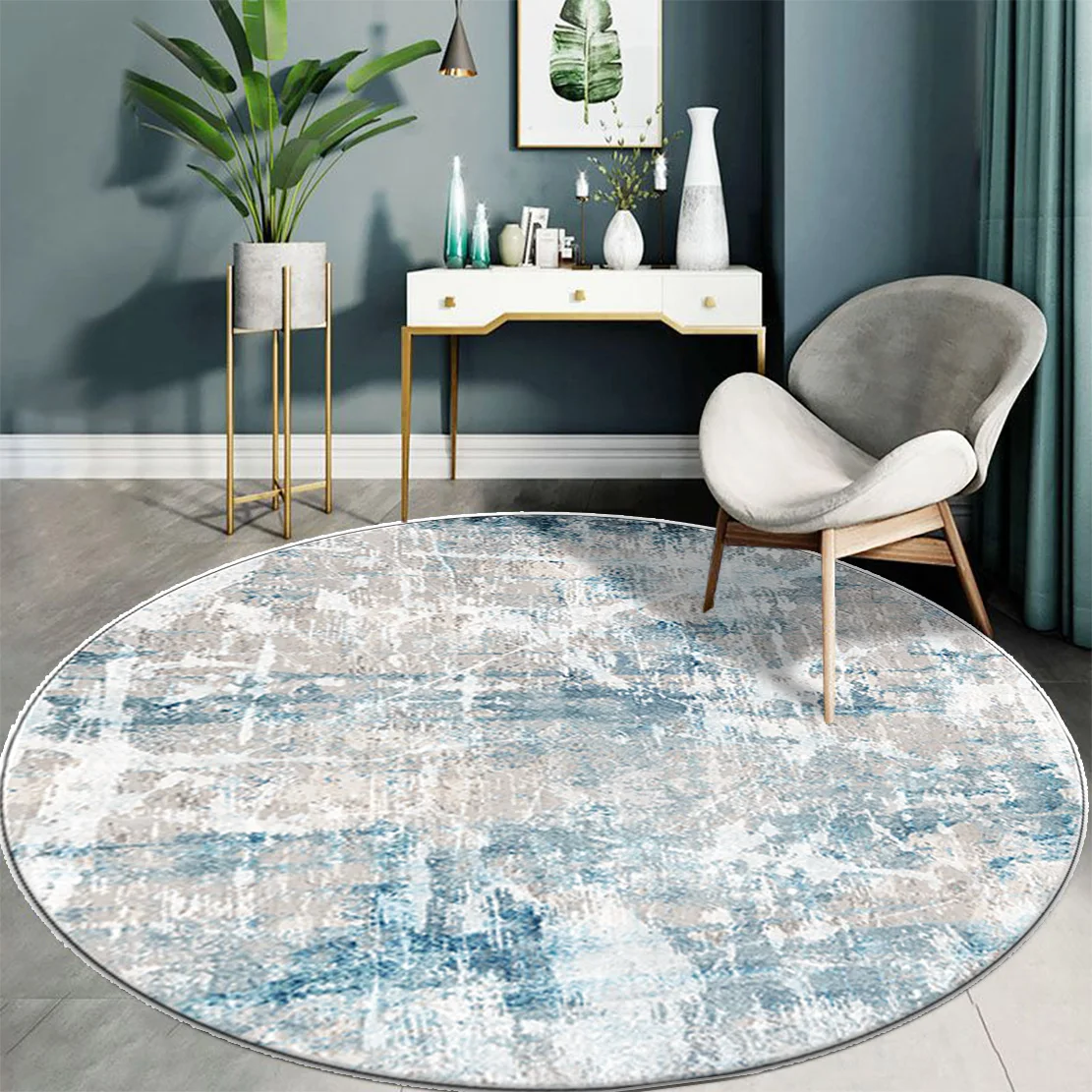 Abstract-Modern-Style-Round-Carpet-for-Living-Room-Washable-Room-Decor ...
