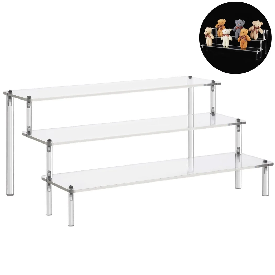 Acrylic-Riser-Display-Shelf-3-Tier-Display-Riser-Organizer-For-Garage ...