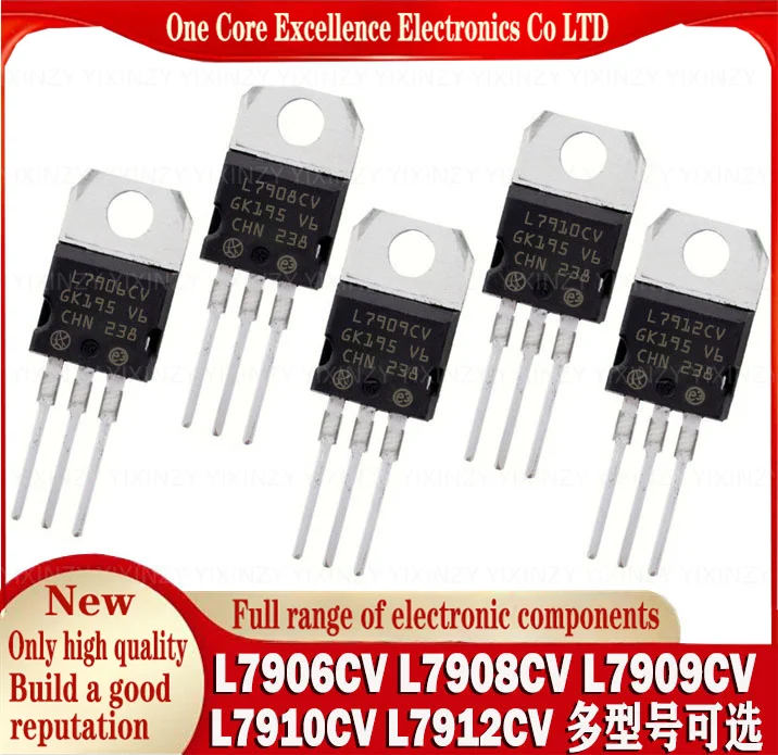 10PCS-L7906CV-L7908CV-L7909CV-L7910CV-L7912CV-TO220-MOSFET-FET-Diode ...