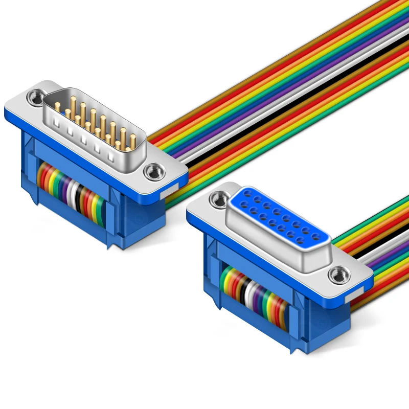 DIDC-DB15-Pin-Ribbon-Cable-DIDC-15P-Male-Female-Flat-DR15P-COM ...