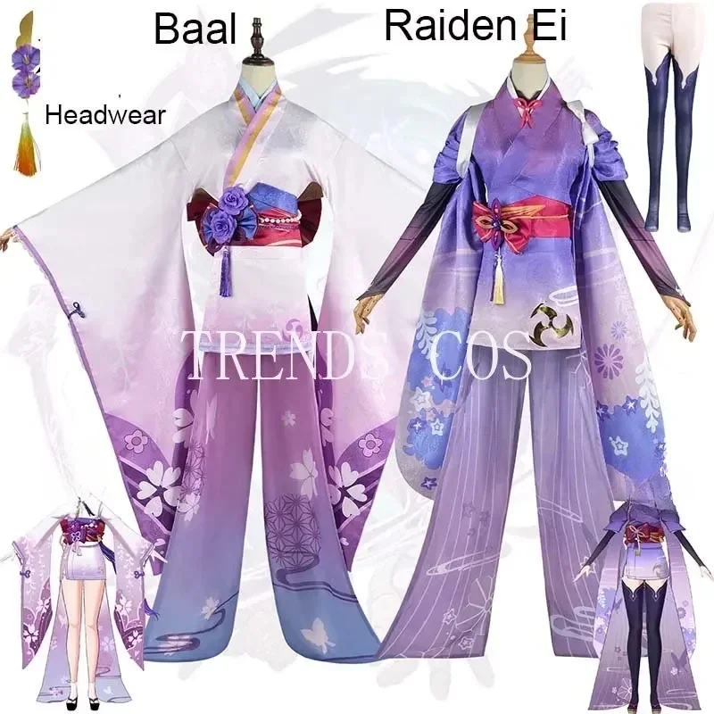 Disfraz-de-Anime-Raiden-Ei-Beelzebul-Kimono-Raiden-Shogun-trajes ...