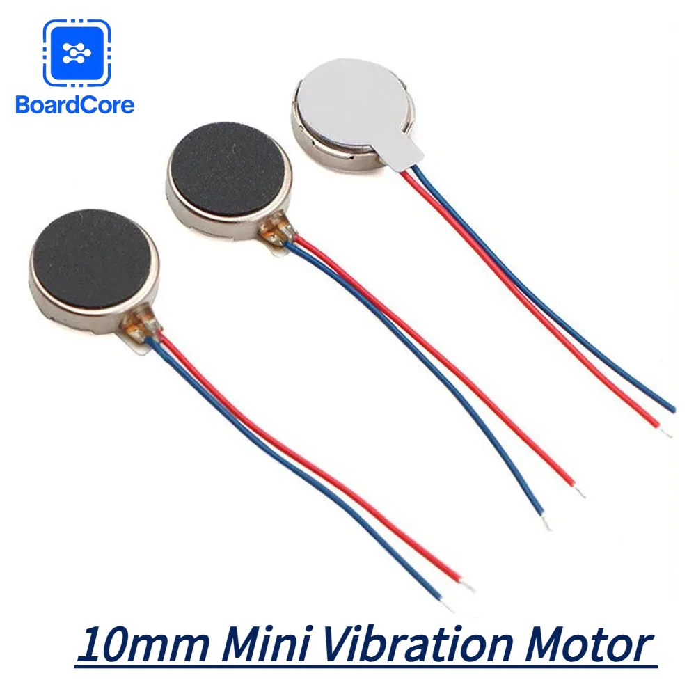 3V Mini Vibration Motor 10mm 12000rpm Flat Coin Button-Type Micro DC ...