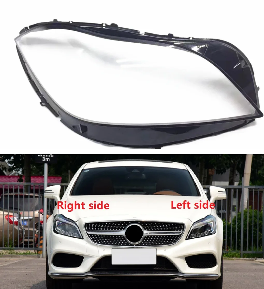 Headlight Cover For Mercedes-Benz W218 CLS 2016 2017 Headlamp Lens ...