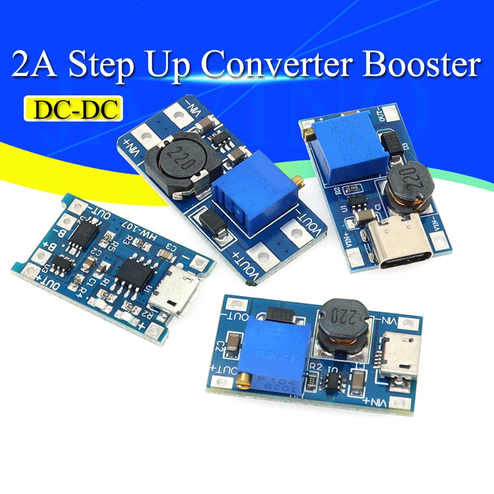 5Pcs MT3608 DC-DC Step Up Converter Booster Power Supply Module Boost ...