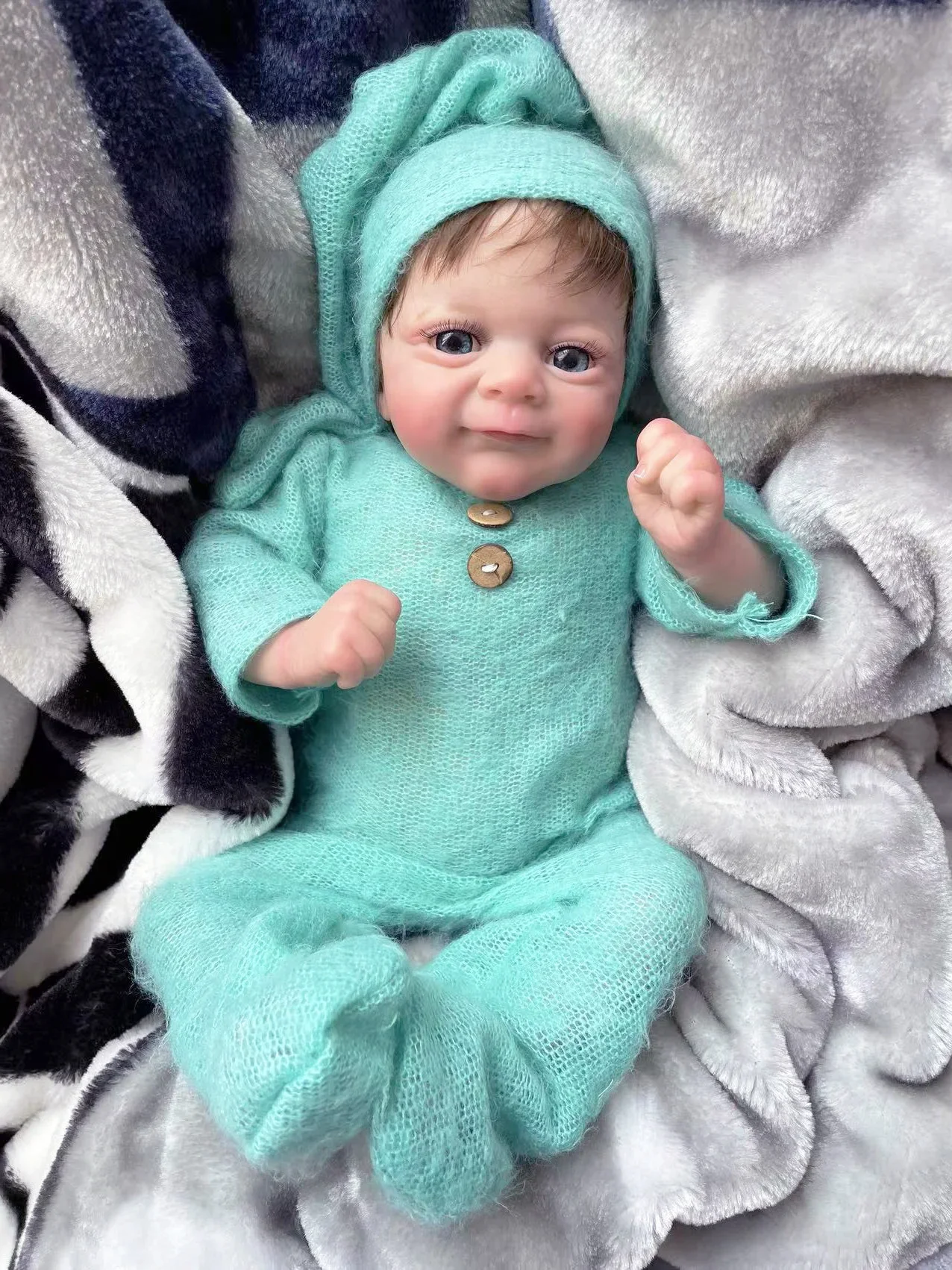 18inch Flynn Elf Newborn Baby Reborn Doll Lifelike Soft Touch Cuddly ...