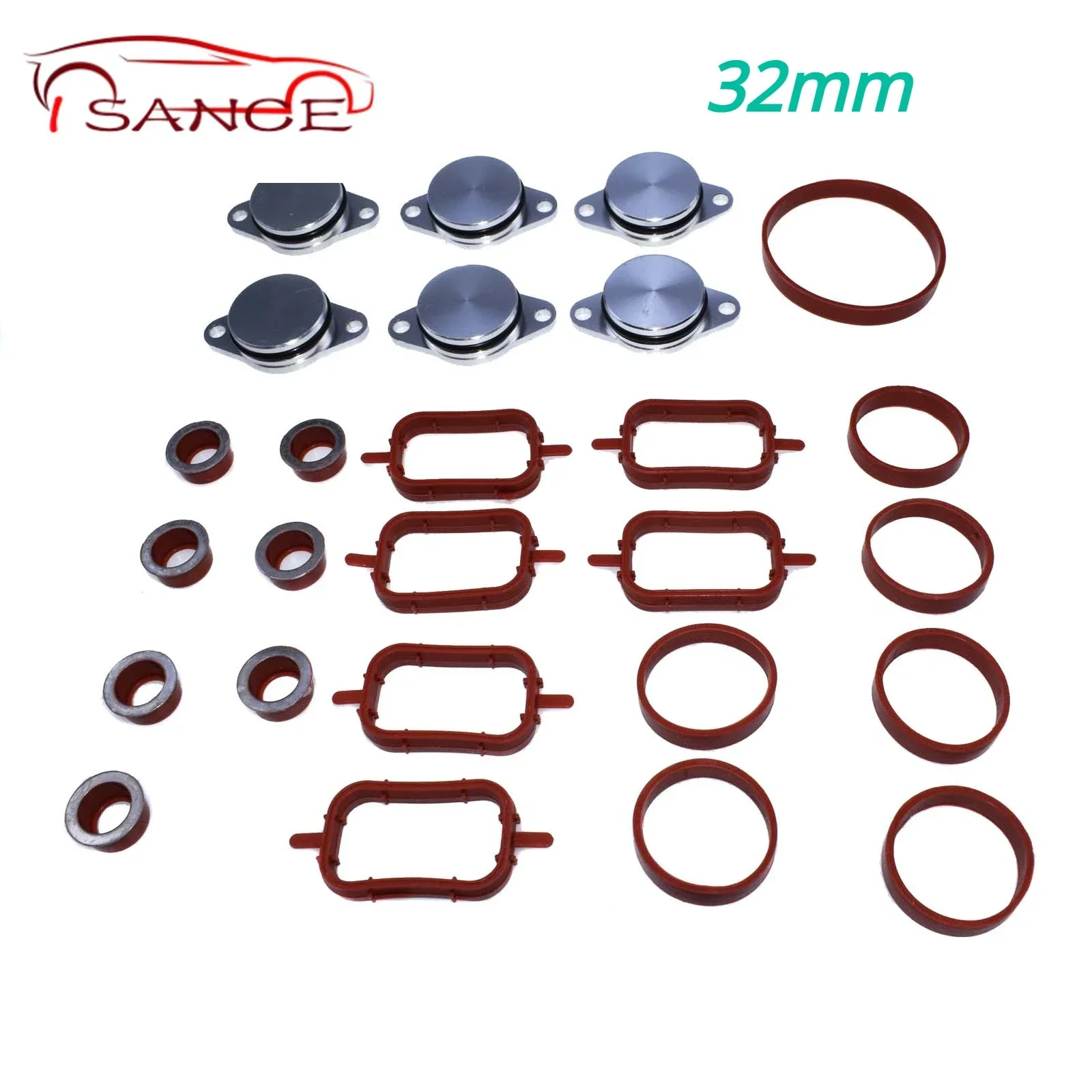 22/32MM Swirl Flaps Repair Seal&Intake Gasket 11617790198 11612245439 ...