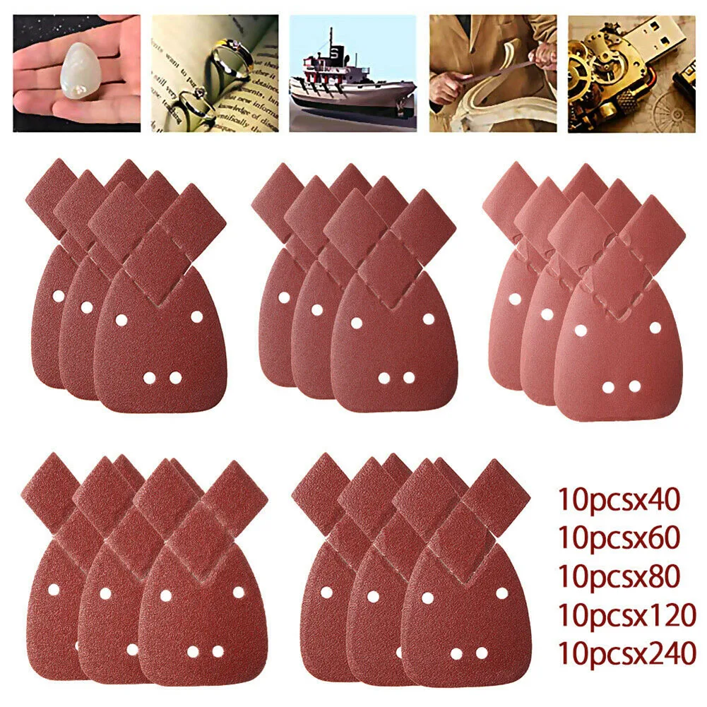 50pcs-Sanding-Paper-40-80-120-240-Grit-Mouse-Sanding-Sheets-Pads-Sand ...