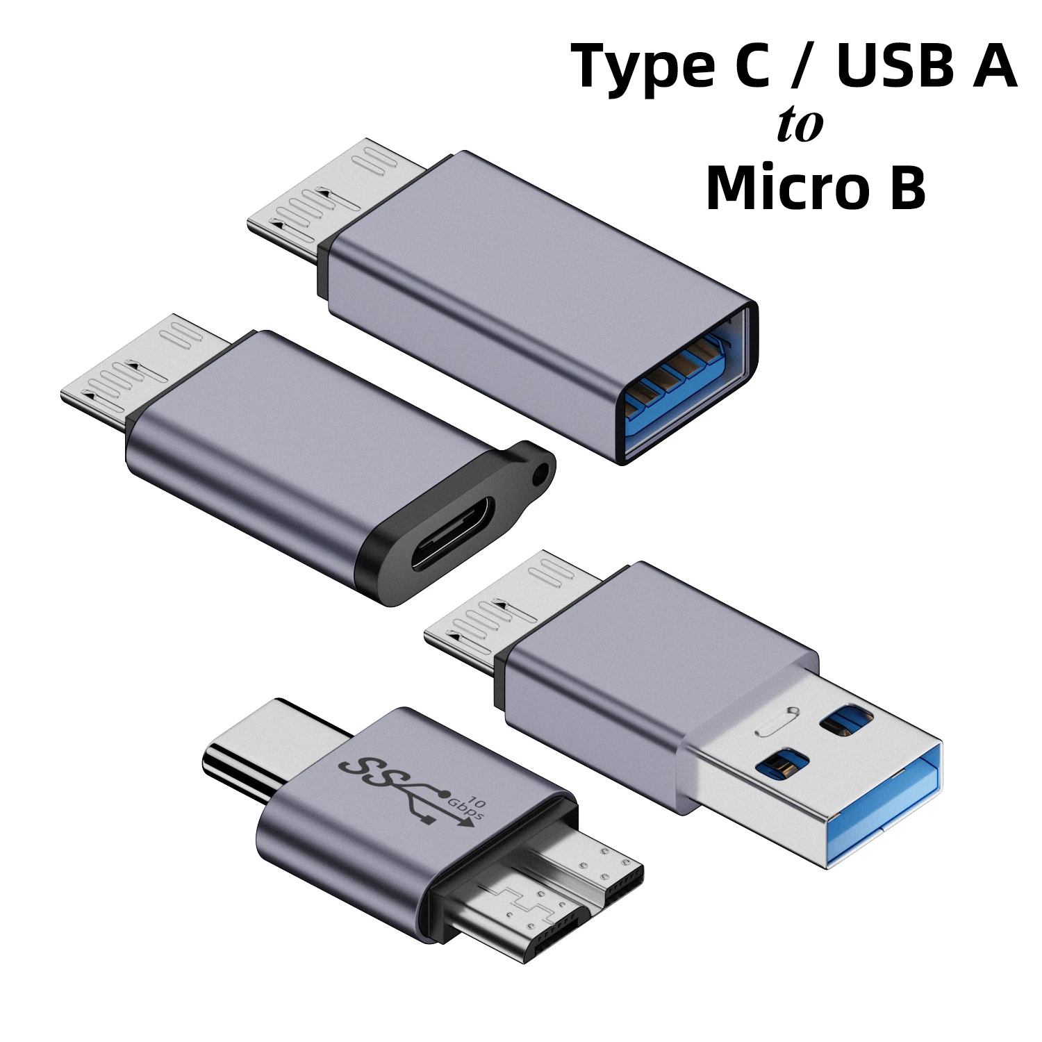 Adaptador-USB-3-0-Micro-B-A-tipo-C-conector-USB-A-Micro-B-convertidor ...