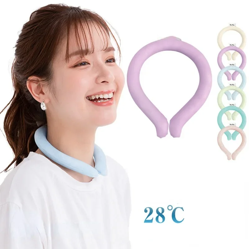 Wearable Neck Cooling Ring Summer Cooler Rings Cool Tube Collar Cycling ...