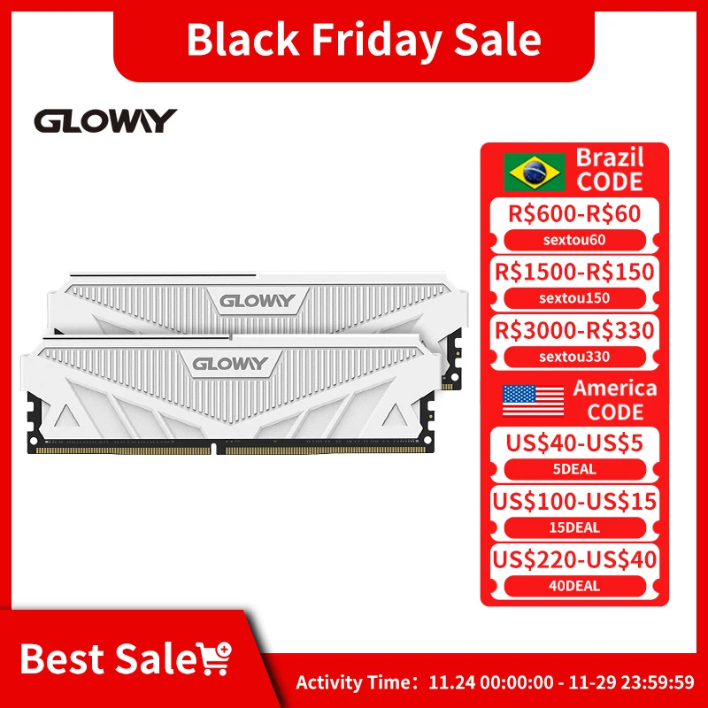Gloway Memoria Ram serie G1, 16GB, 8GB, 3200MHz, 3000MHz, DIMM, XMP ...