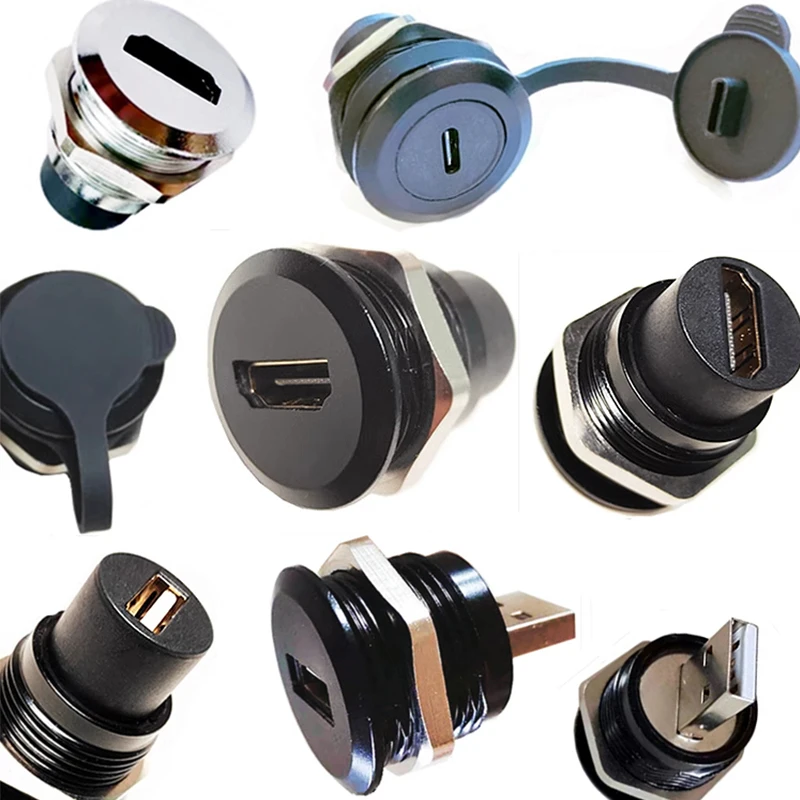 D type Metal USB2.0 USB3.0 Connector Double Head Coupler with Dust Cap ...