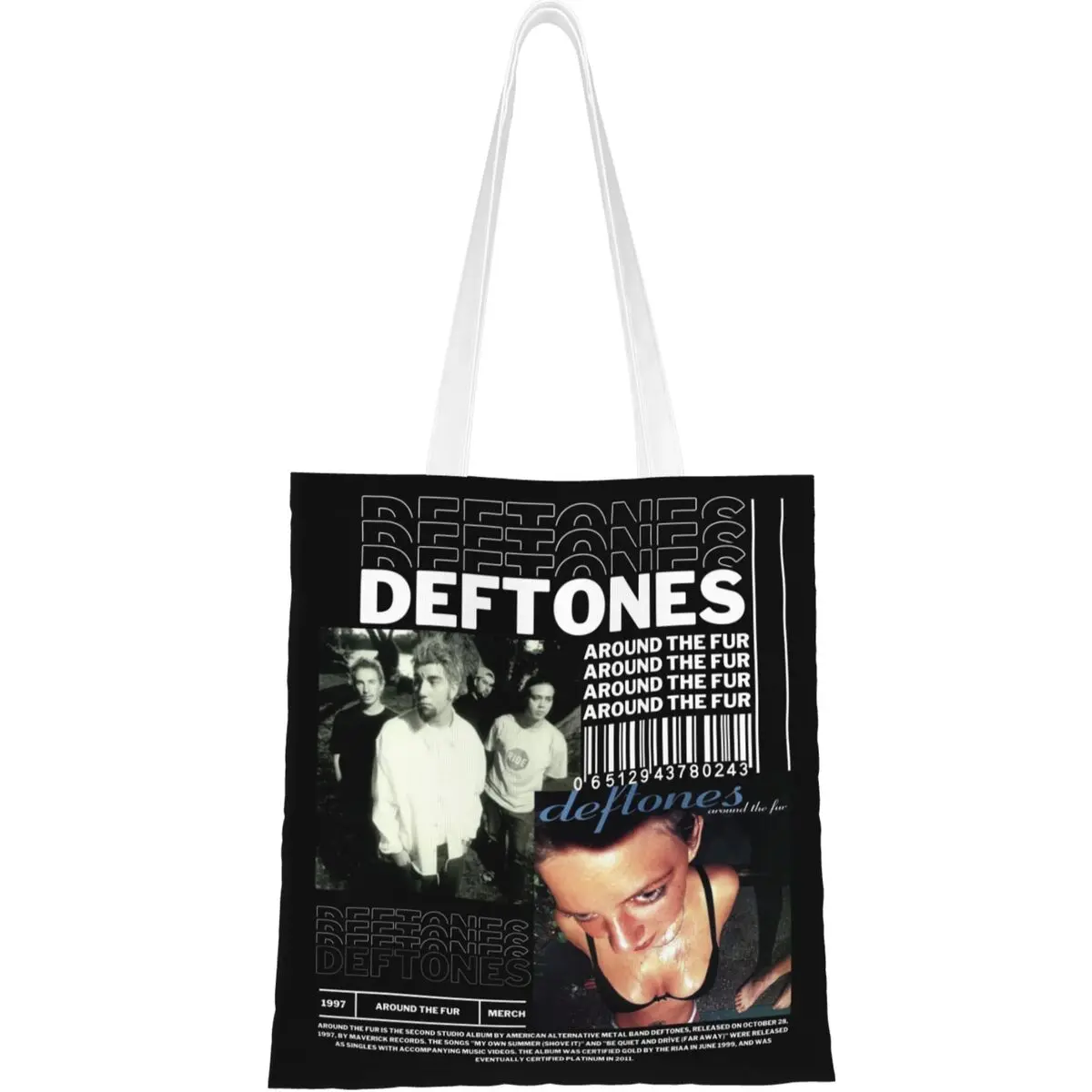 Unisex-Deftones-Around-The-Fur-Tote-Bags-Large-Capacity-Deftones-Art ...
