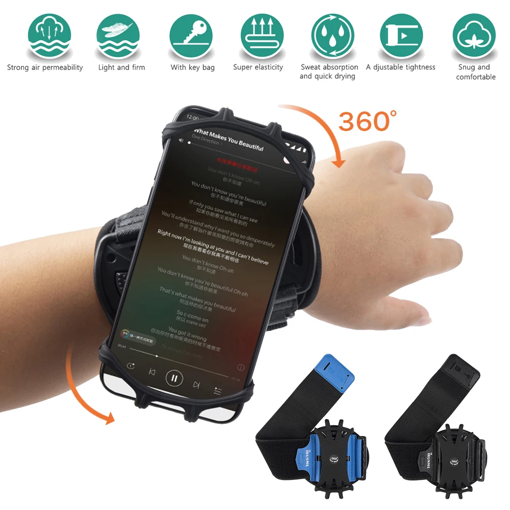 Evrensel spor koşu kol bandı için iPhone Xiaomi Samsung Huawei bileklik ...