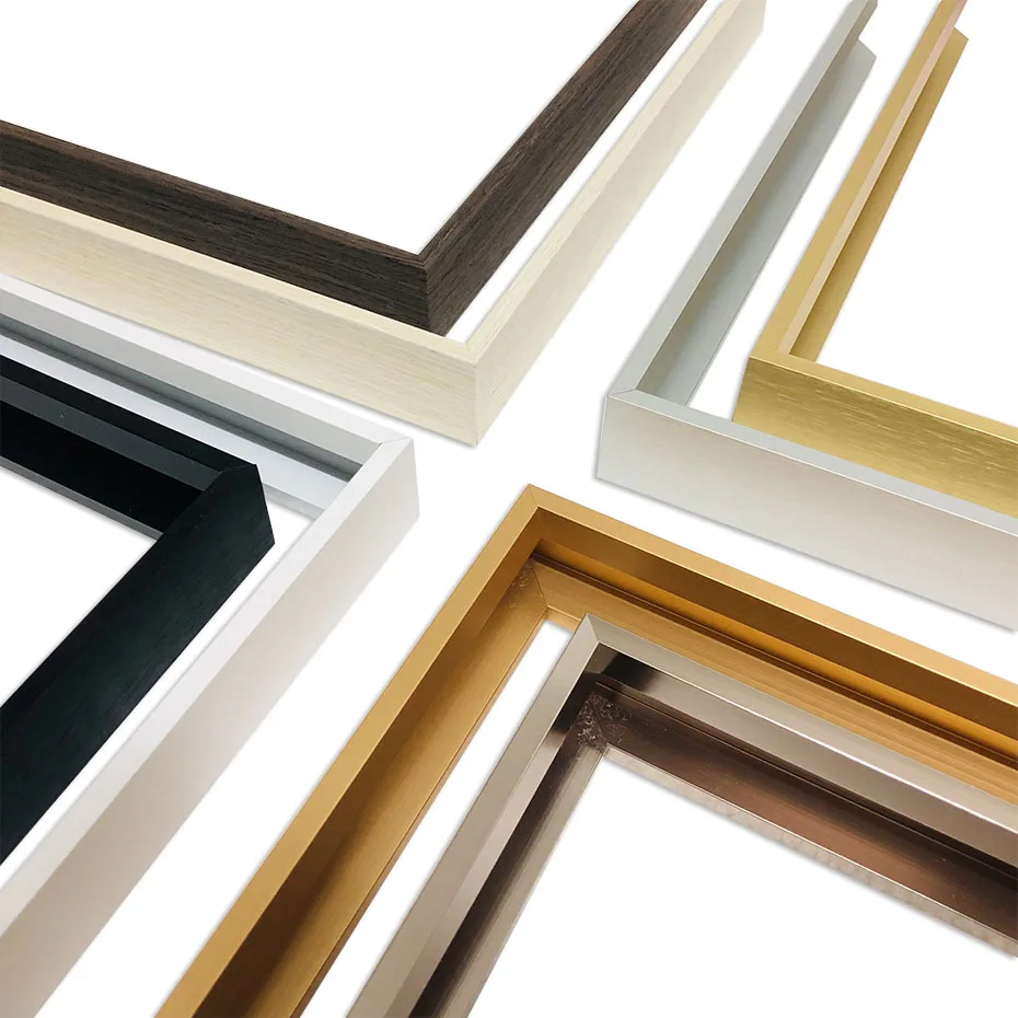 20x20-100x100-Square-Gold-Matel-Painting-Frame-Black-Wall-Frame-Photo ...