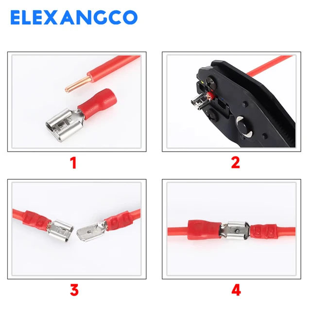 Conectores Crimp Macho Hembra Conectores Eléctricos Tipo Pala (Spade ...