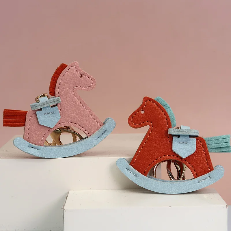 Trendy-Designer-PU-Leather-Rocking-Horse-Keychain-Pony-Horse-Pendant ...