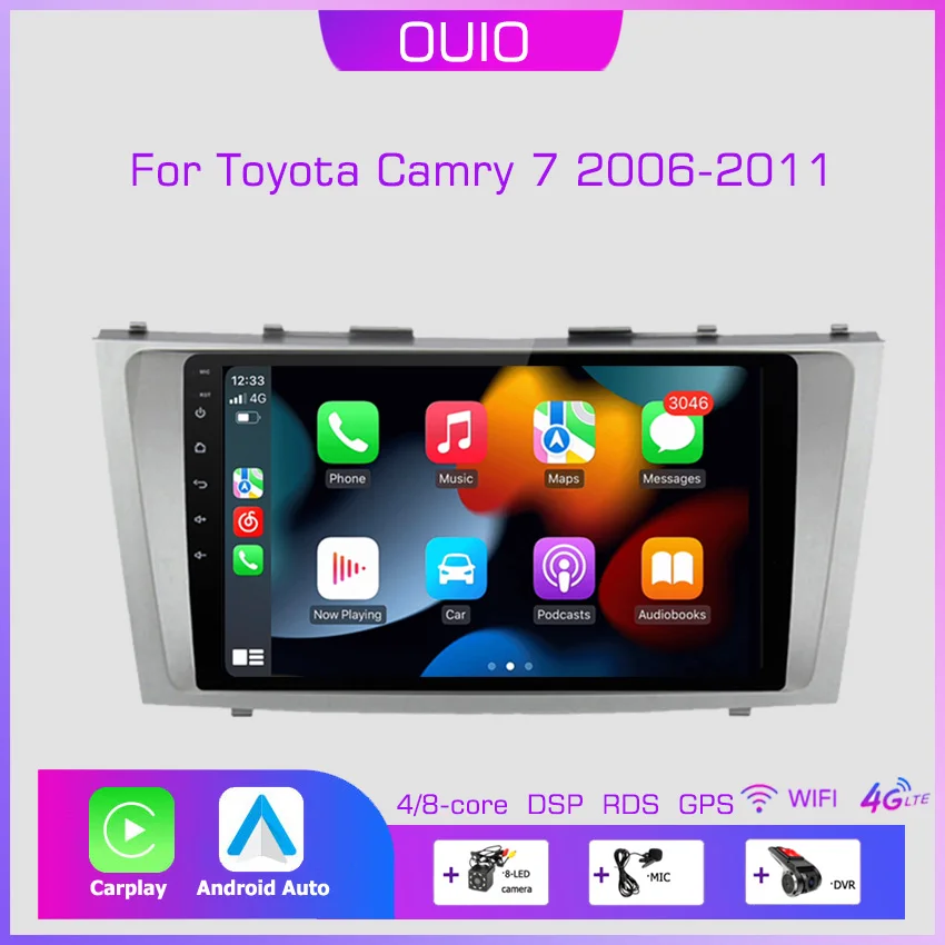 2din-Car-Radio-Multimedia-Player-Carplay-Auto-GPS-Navigation-DSP-BT-NO ...