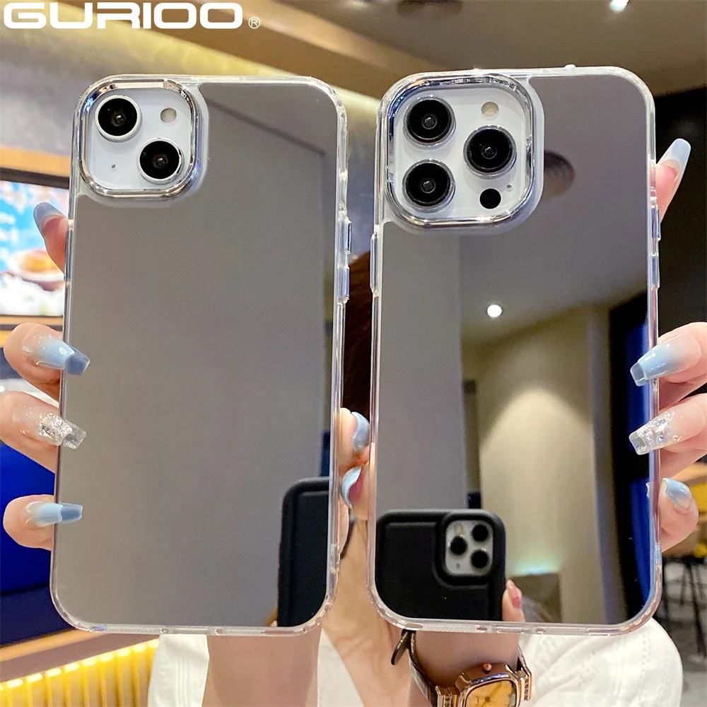 Luxury-Acrylic-Makeup-Mirror-Phone-Case-For-iPhone-16-15-14-13-12-11 ...