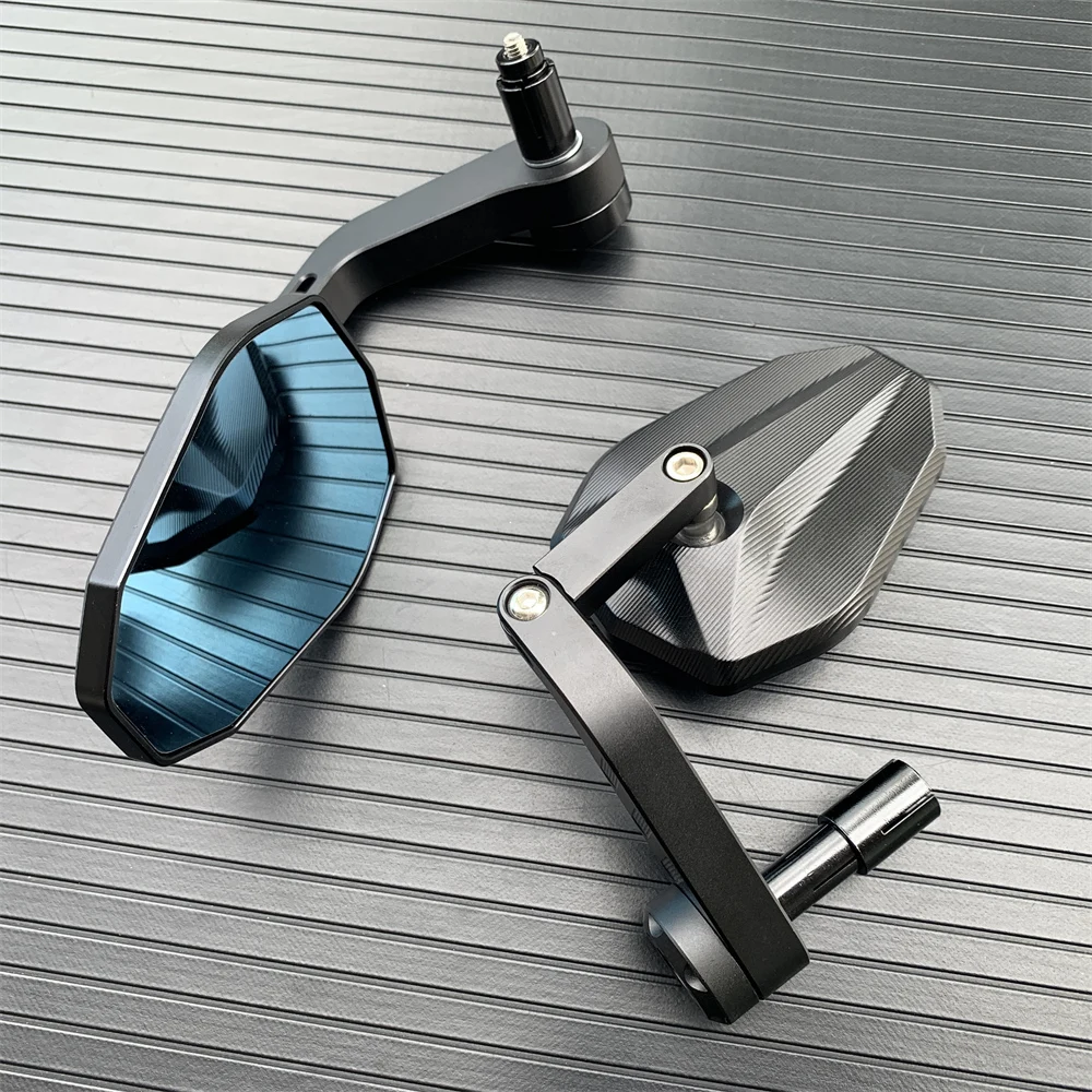 Motorcycle CNC Rear View Side Mirrors Handle Bar End Mirror Fit For ...