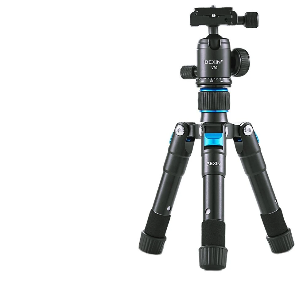 BEXIN MS08 Portable Tripode Lightweight Travel Stand Tabletop Video Mini Tripod with 360 Degree ...