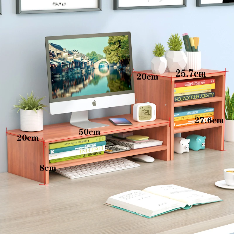 Wooden-Monitor-Riser-Stand-Ergonomic-Laptop-Stand-Desk-Organizer ...