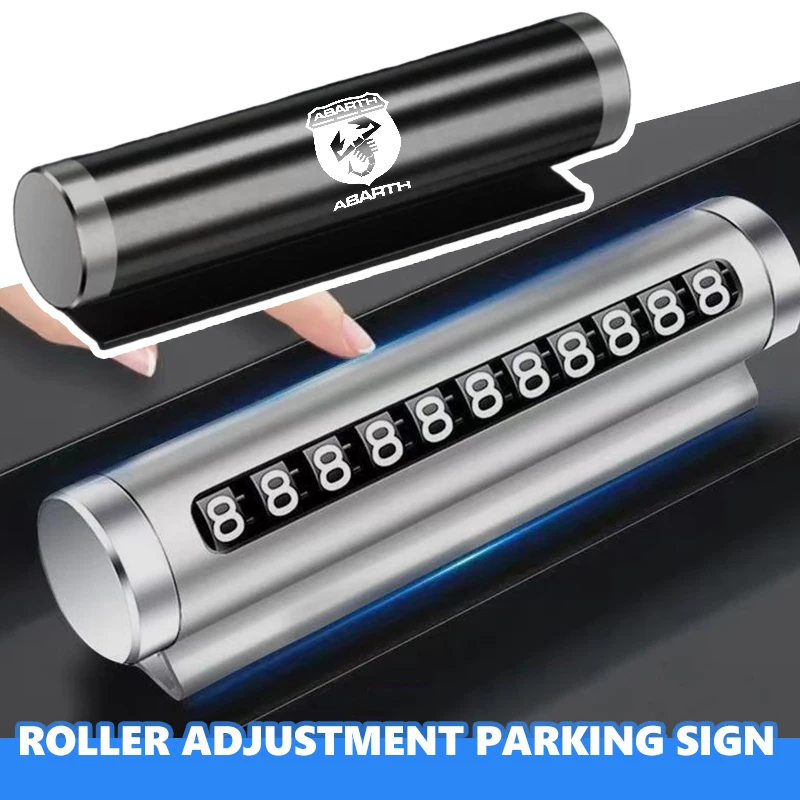 Car Phone Number Plate Roller Adjustable Rotate Park Stop Sticker For ...
