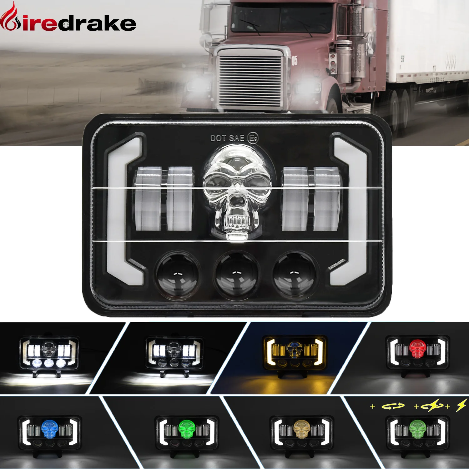 5-Inch-LED-HeadLight-Square-LED-HeadLamp-150W-25000LM-Headlight-for ...