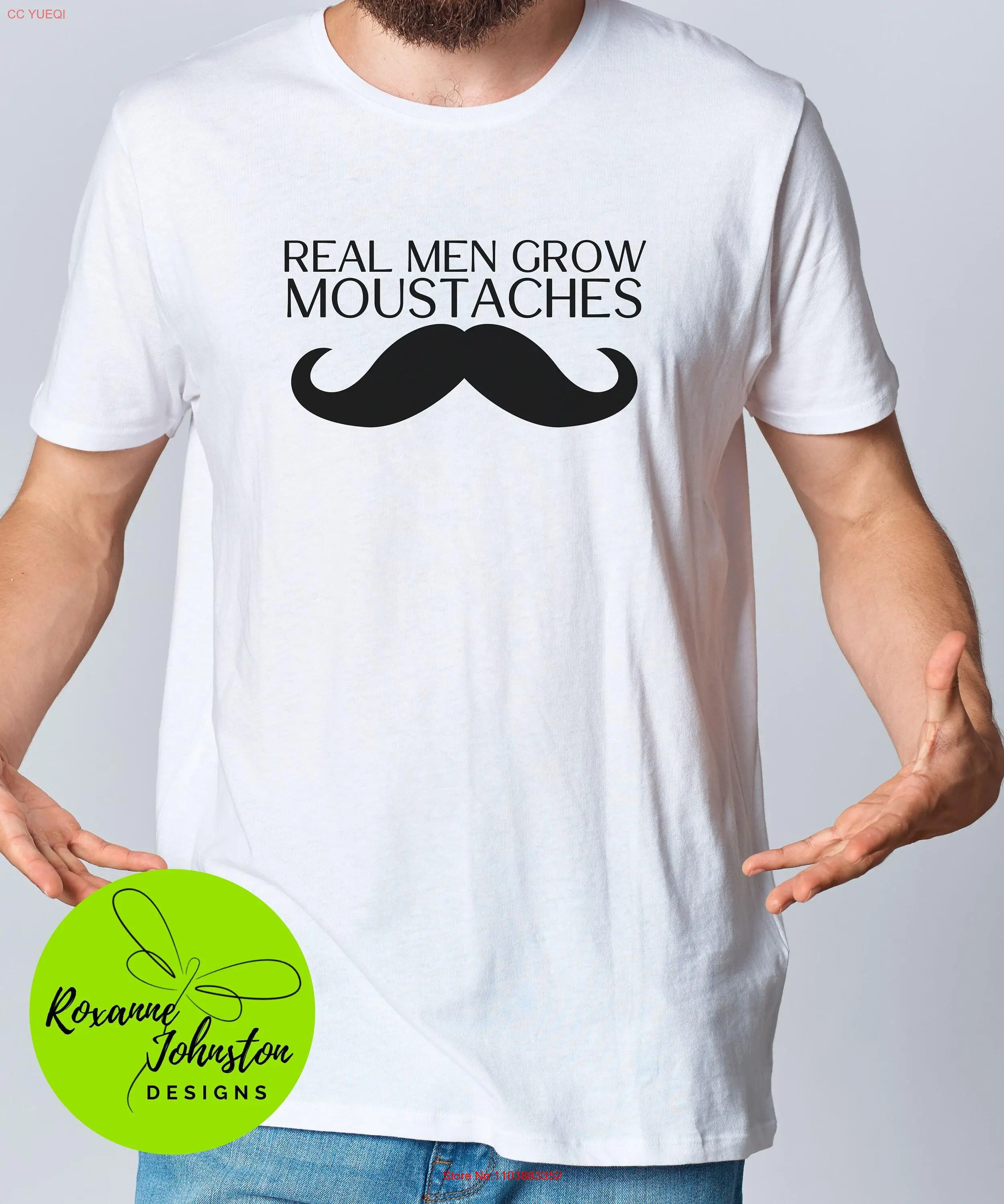 Real Men Grow Moustaches T Shirt Moustache Love Manly Movember 'Stache ...
