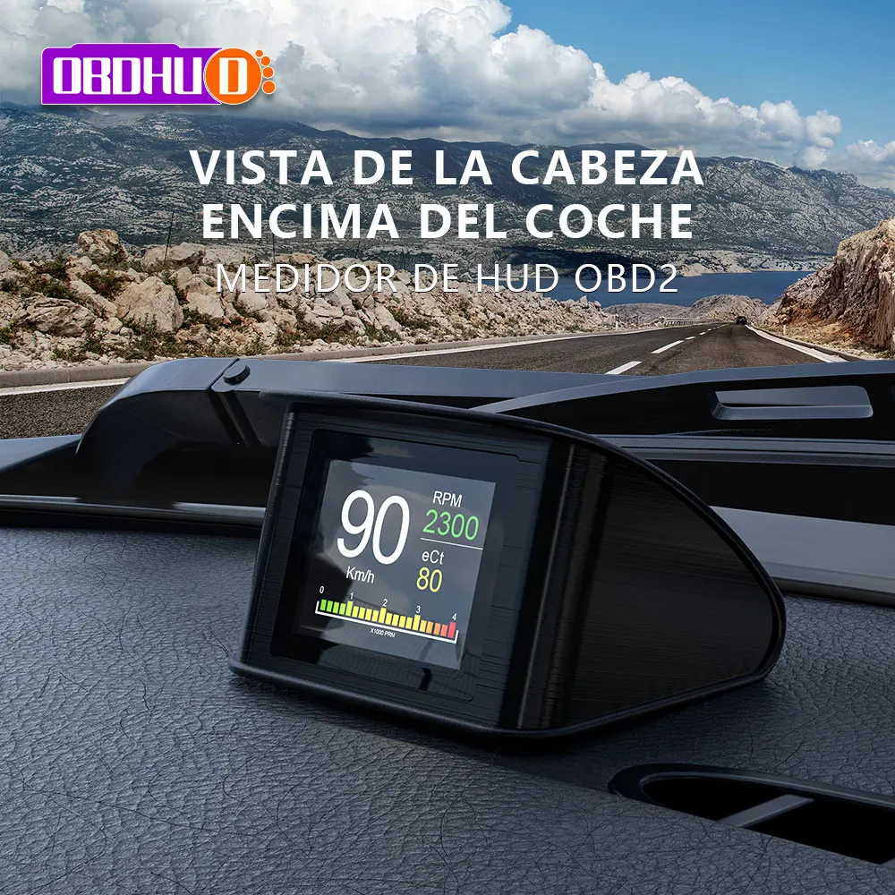 OBD Hud P10 OBD2 HUD carro head-up display digital velocímetro ...