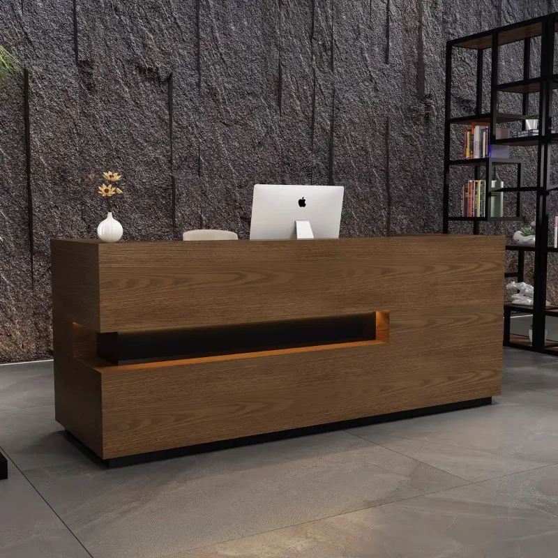 Retail-Supermarket-Reception-Desk-Modern-Luxury-Counter-Commercial-Wood ...