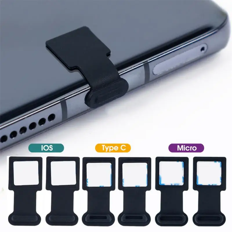 실리콘 휴대폰 먼지 플러그 마이크로 Usb 충전 포트 프로텍터 커버 C 타입 방진 플러그 아이폰용 휴대폰 먼지 플러그 2