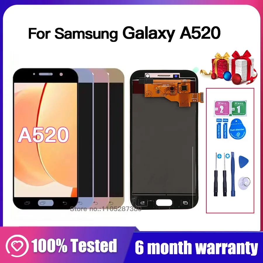 A520F AMOLED LCD Screen For Samsung Galaxy A5 2017 A520 LCD Display ...