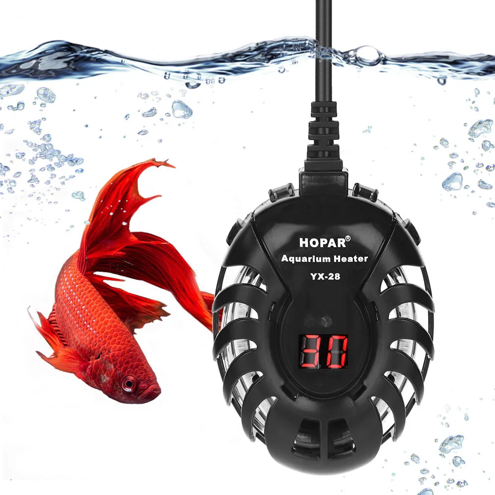 Aquarium Submersible Heater Fish Tank LCD Display Digital Adjustable ...