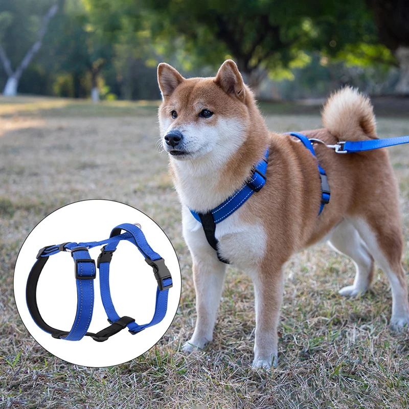 Husky Lightweight H-Shaped Pet Dog Harness Reflective Vest Nylon ...